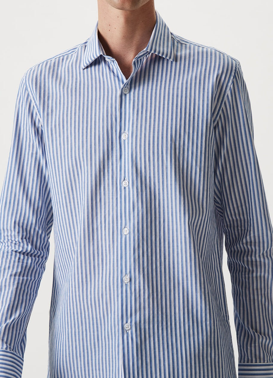 Blue/White Striped Cotton Shirt – Love Persimmon