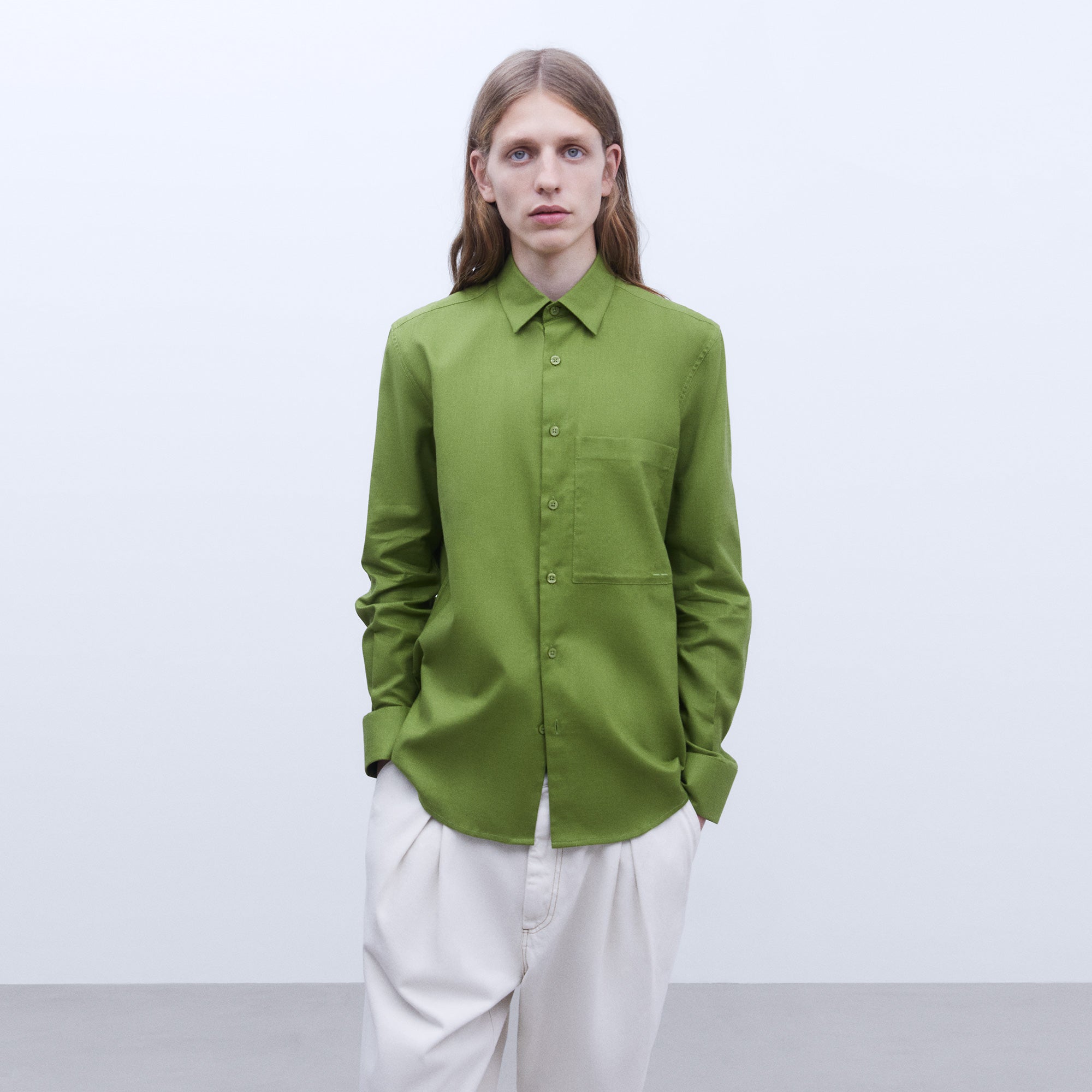 Green Cotton Maxi-Pocket Shirt – Love Persimmon