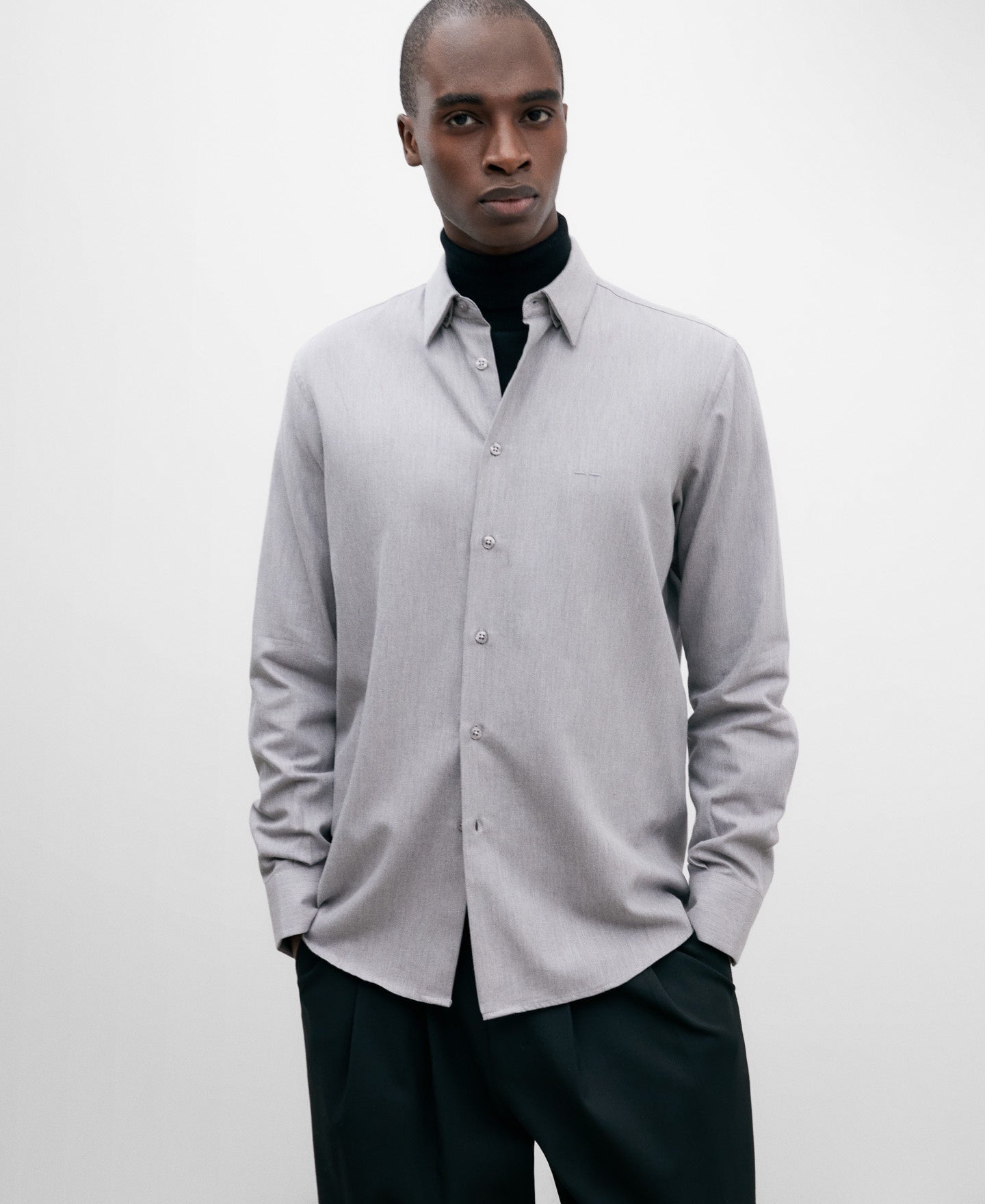 Light Grey Cotton Shirt For Men – Love Persimmon