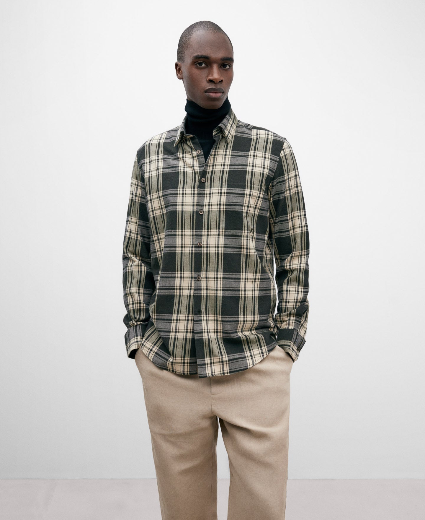 Green Checked Cotton Shirt – Love Persimmon