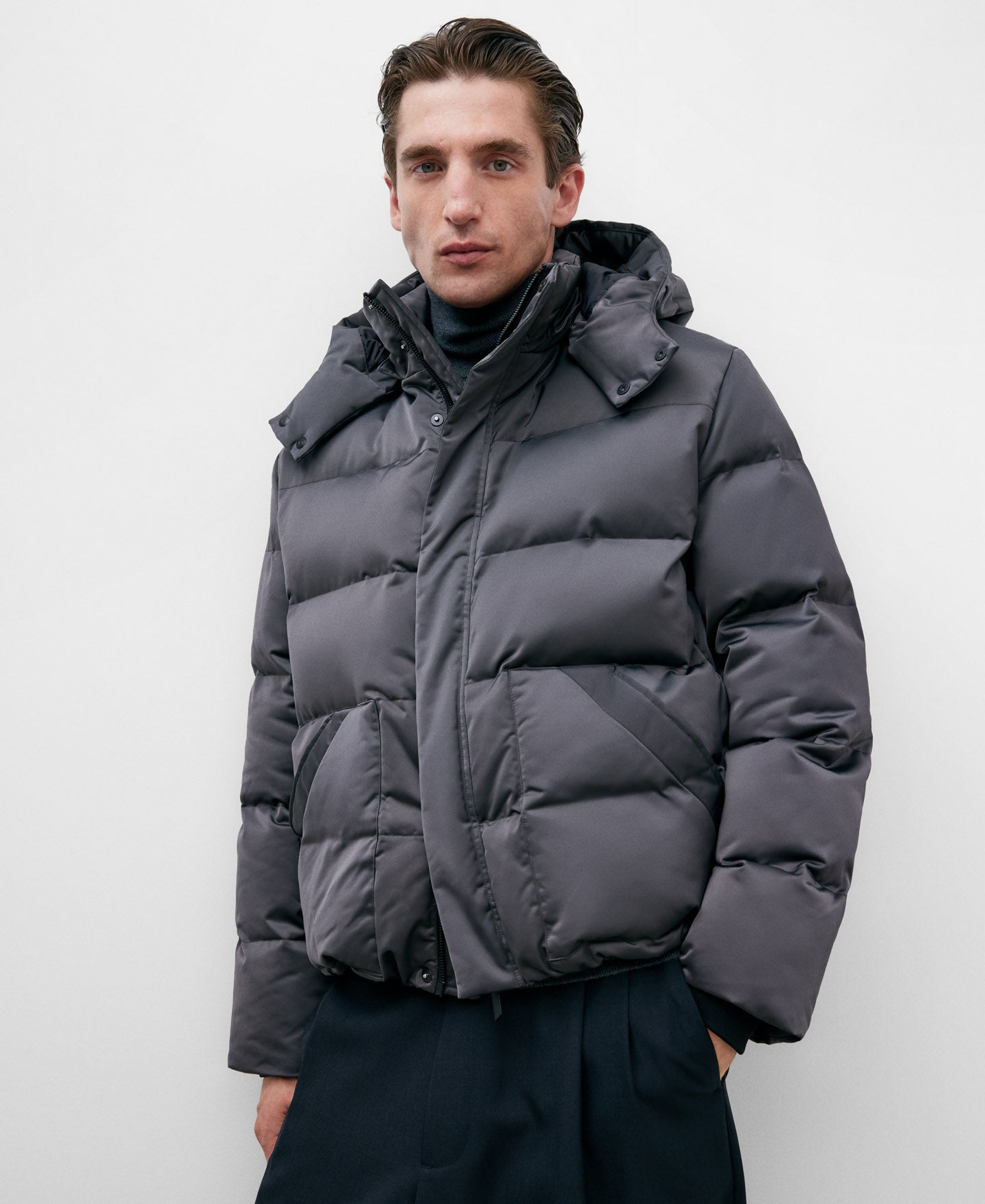Dark Grey Padded Men's Jacket – Love Persimmon