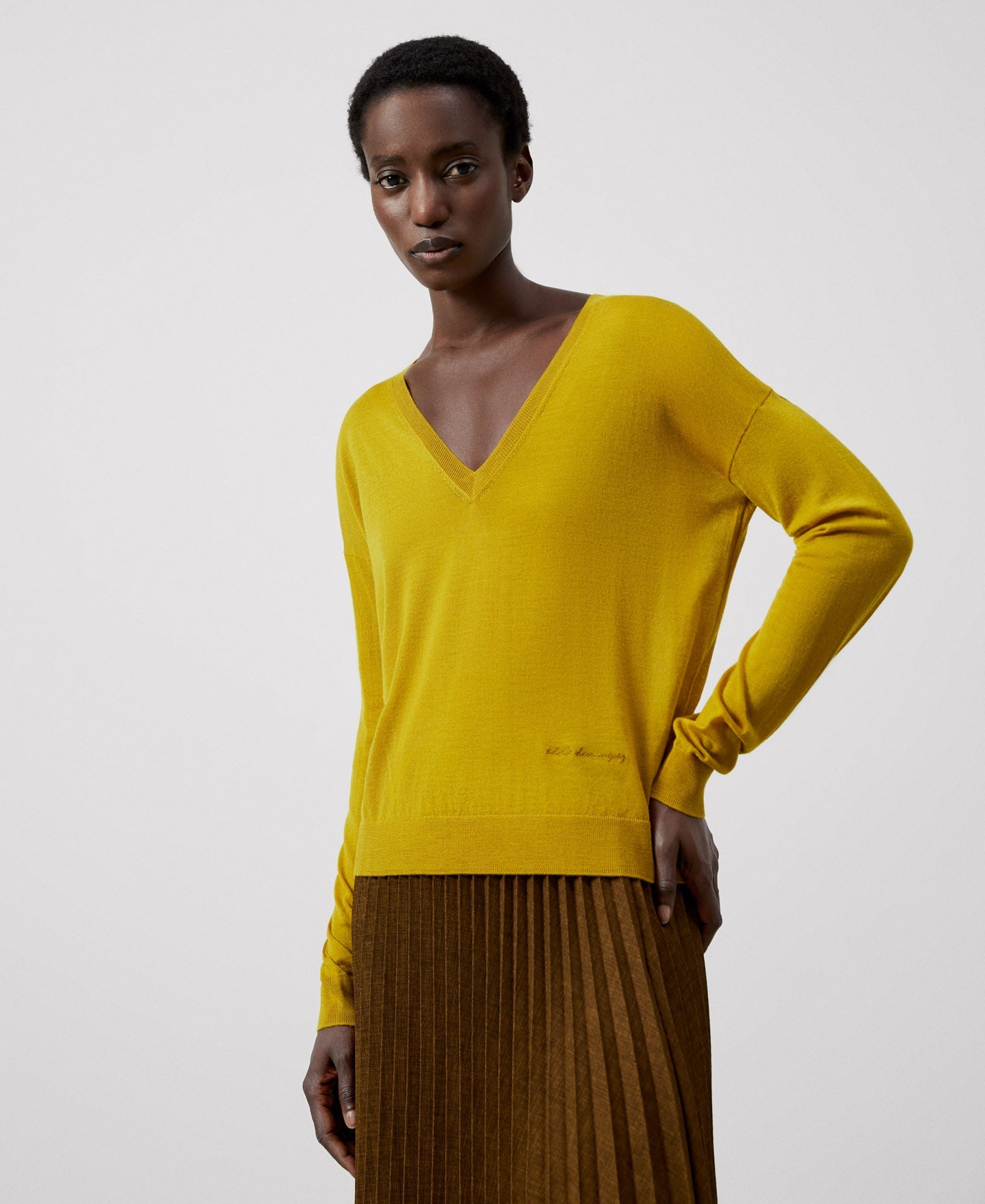 Mustard Merino Wool Sweater – Love Persimmon