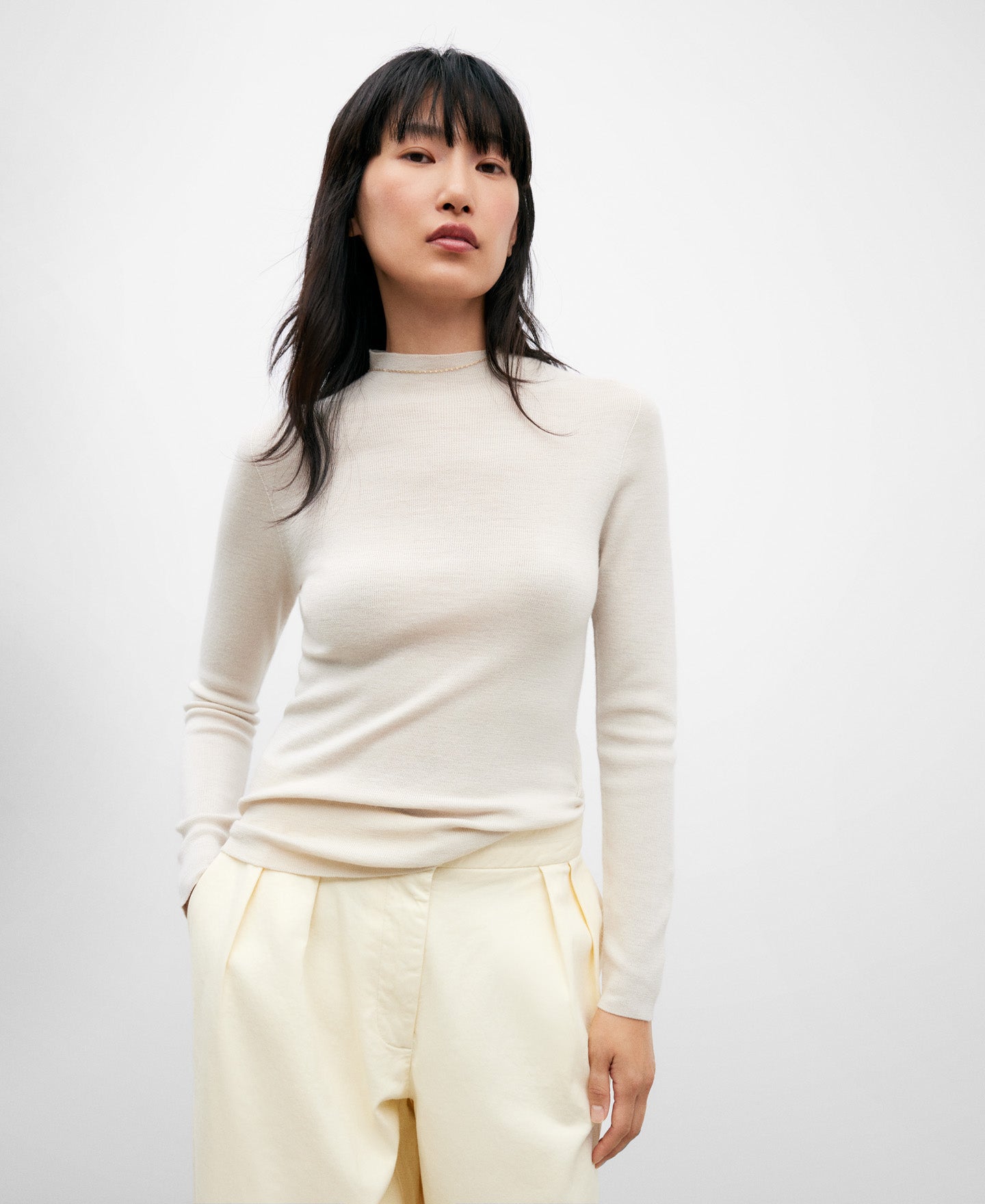 Merino Wool Ribbed Sweater For Women – Love Persimmon
