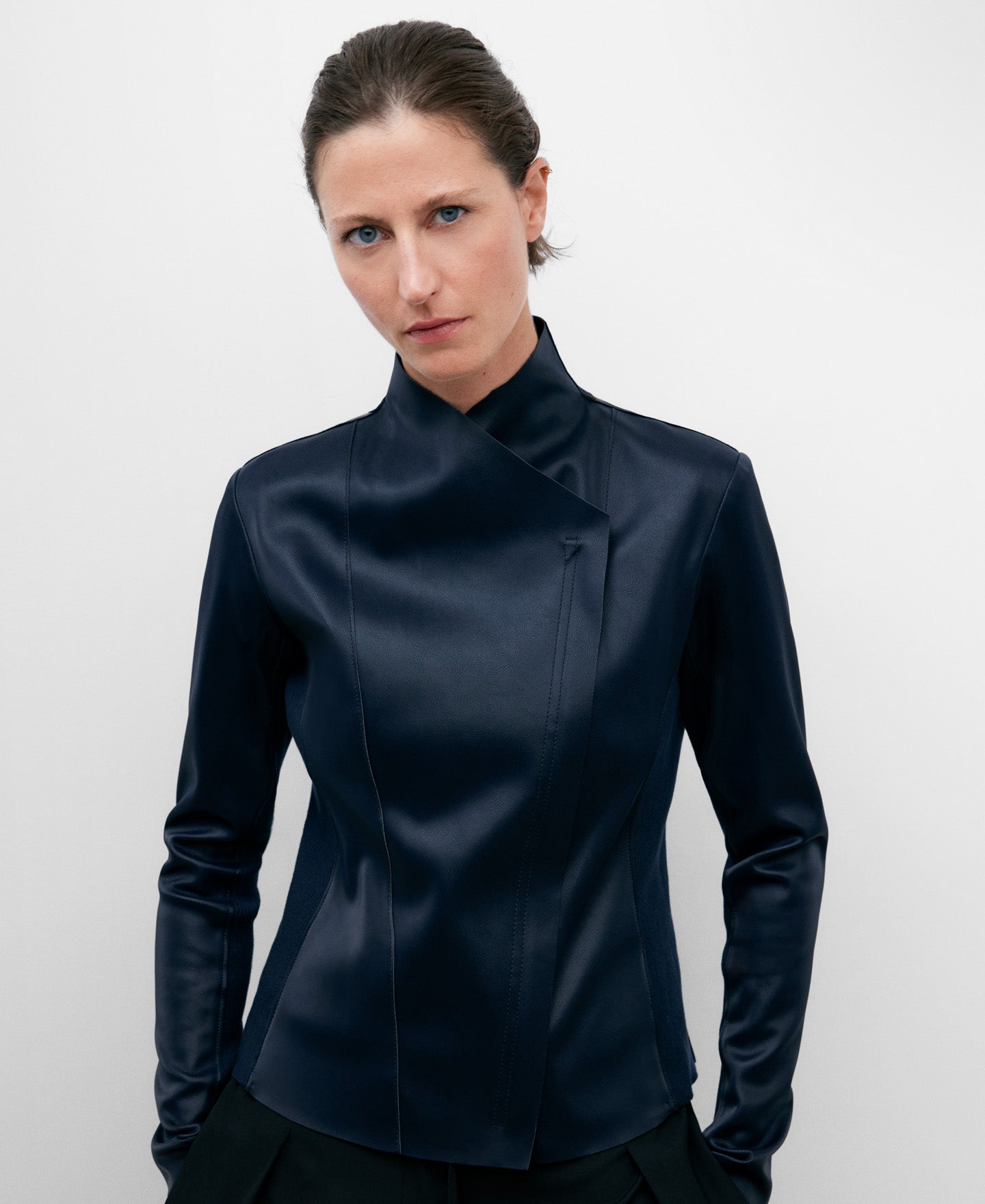 Navy Blue Fitted Jacket For Women – Love Persimmon
