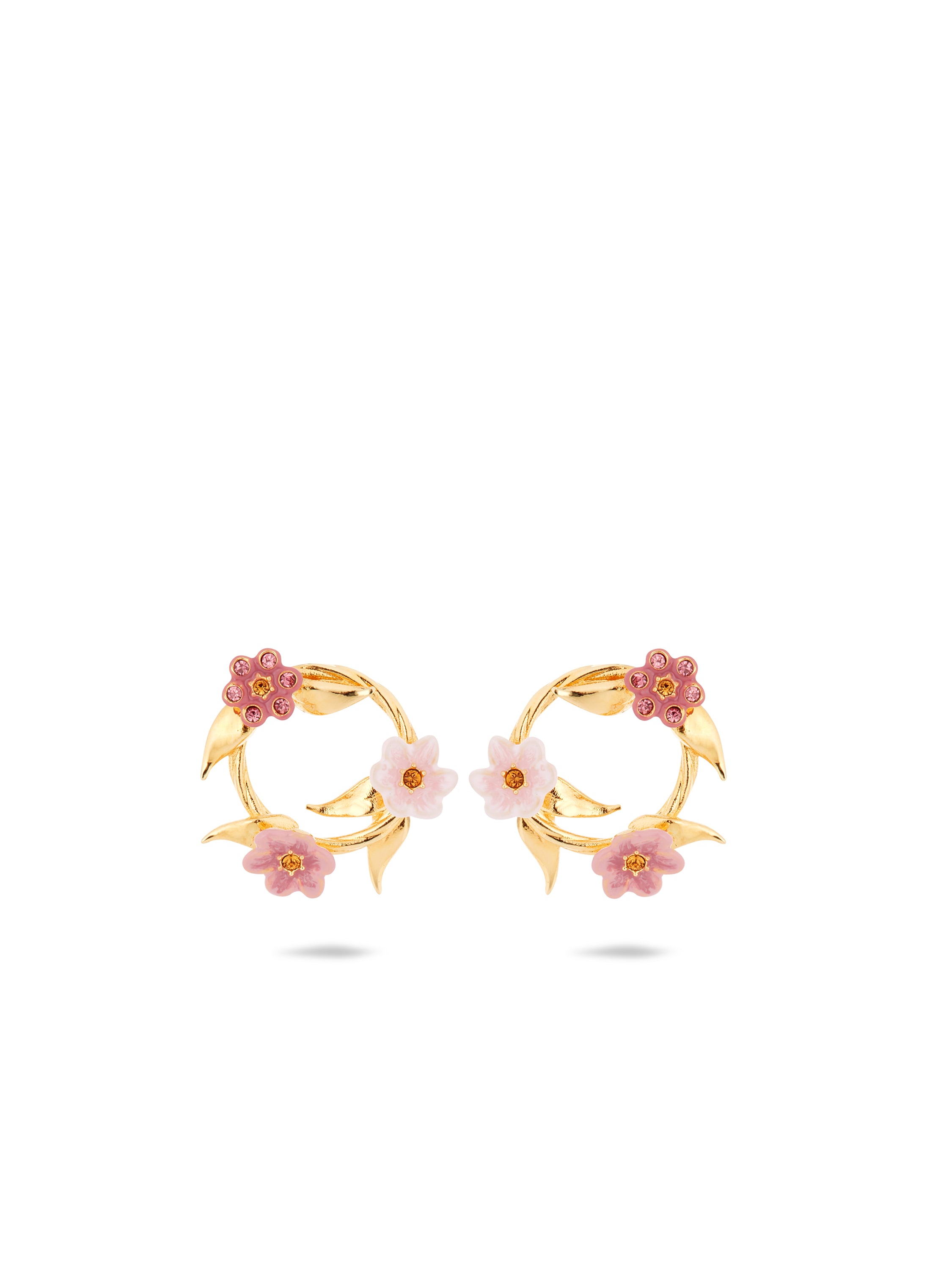 Pink Jasmine Flower Crown Earrings | ausp1081 – Love Persimmon