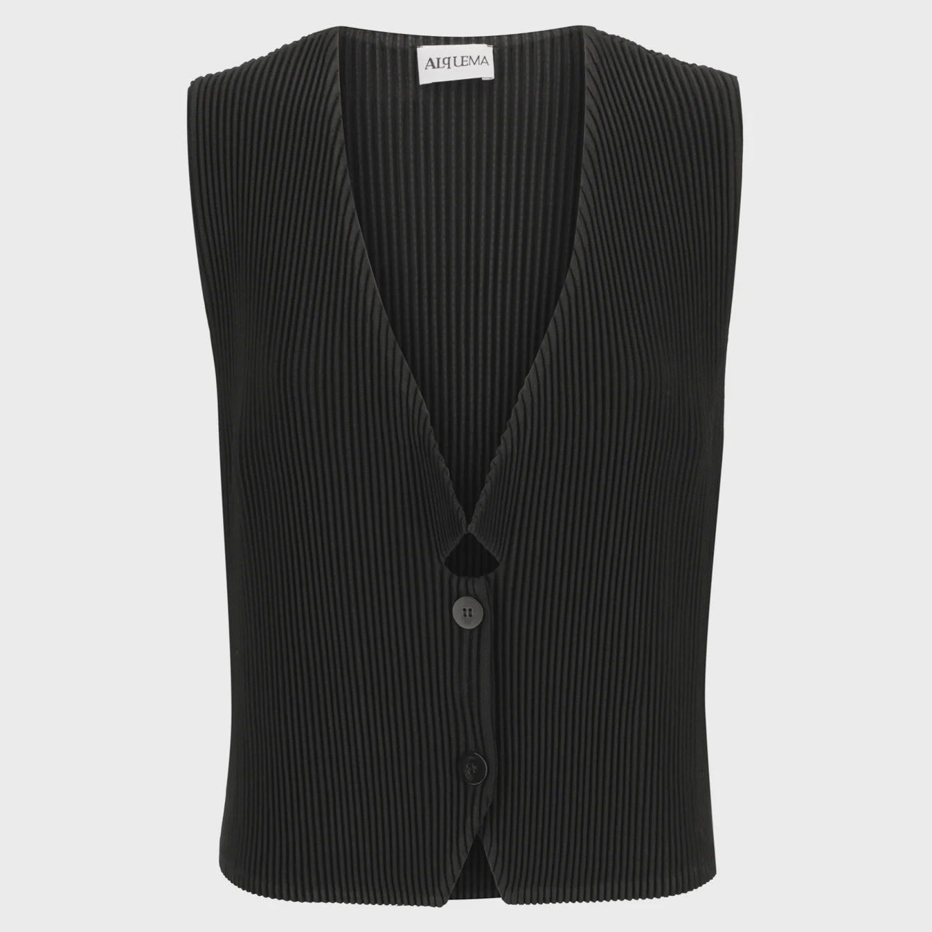 Alquema | NEW Plisse Vest / Black – Love Persimmon
