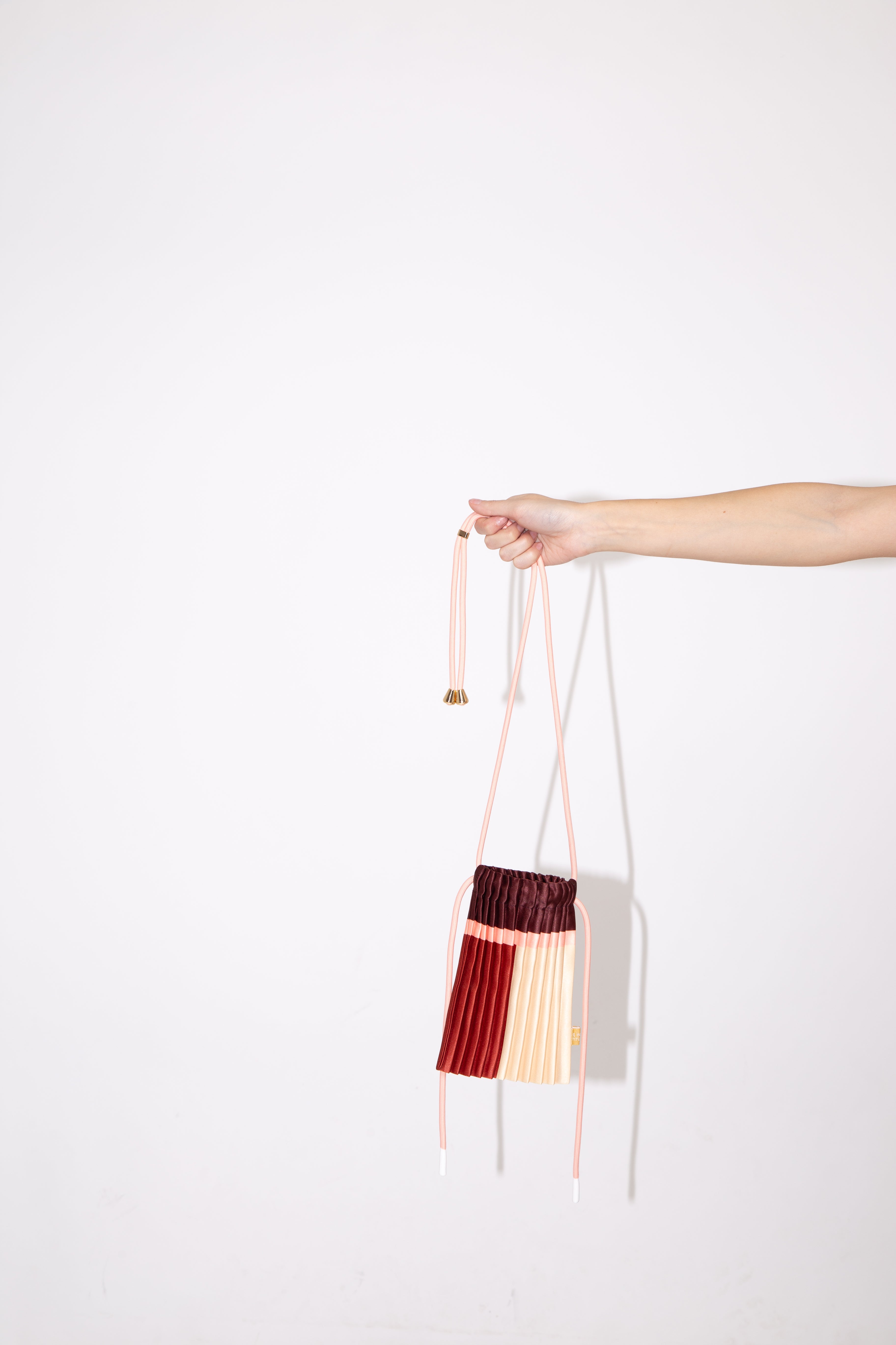 Multitudes Ruby Satin Pleated Mini Bag – Love Persimmon