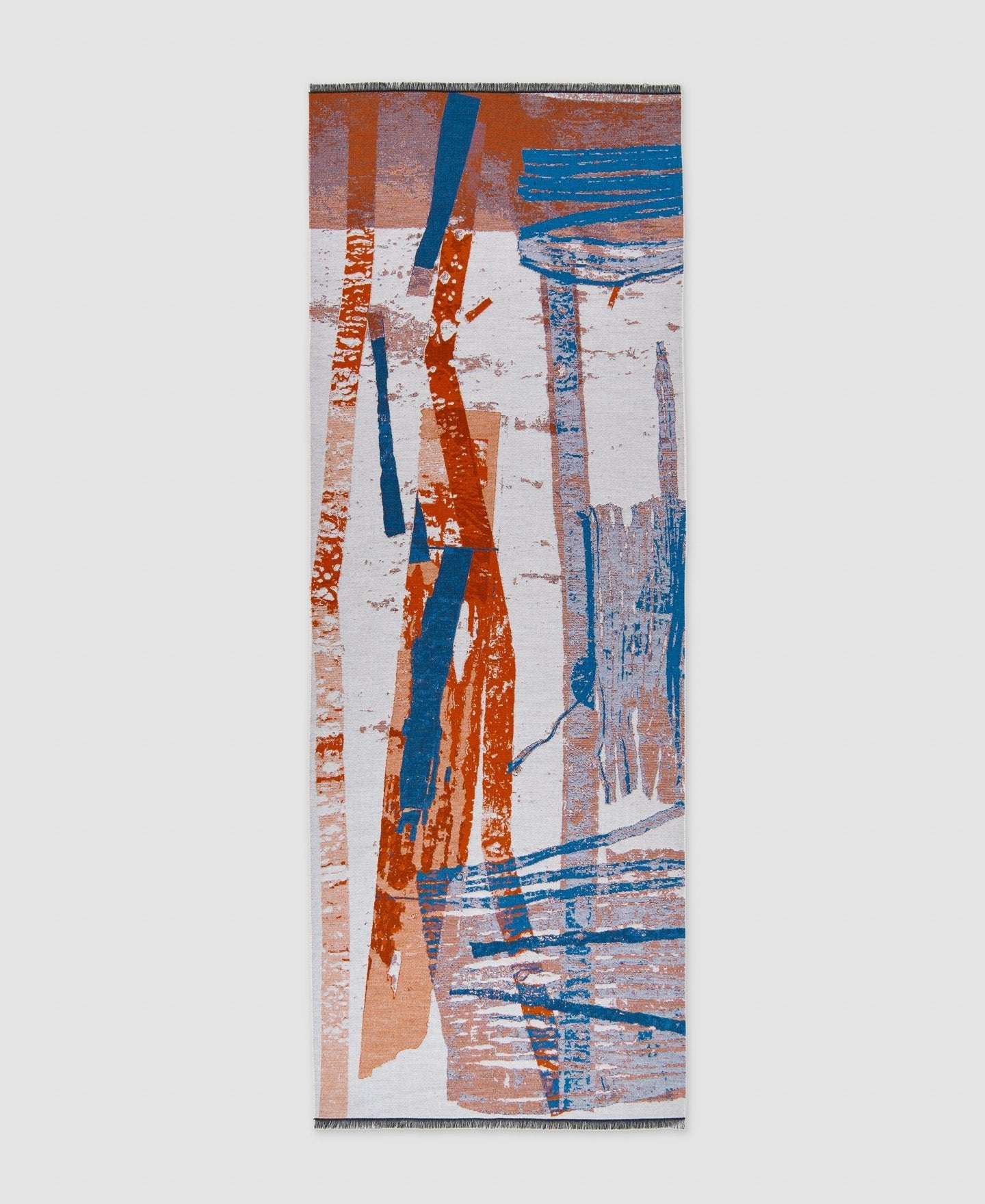 Blue Scarf with Abstract Print – Love Persimmon