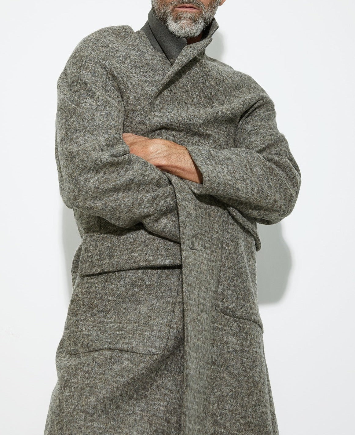 Grey Three Button Wool Tailored Coat – Love Persimmon