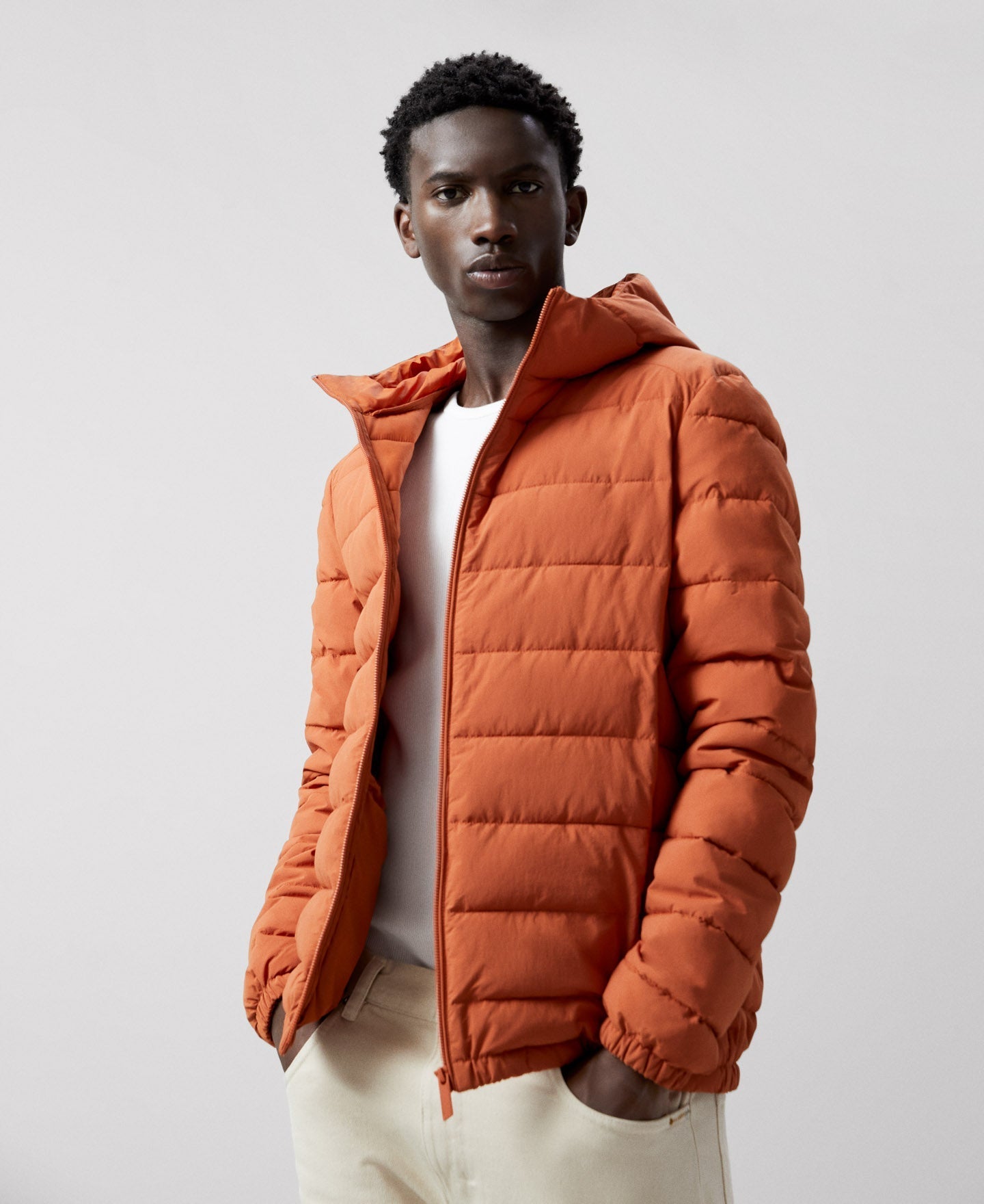 Red Russet Nylon Padded Jacket – Love Persimmon